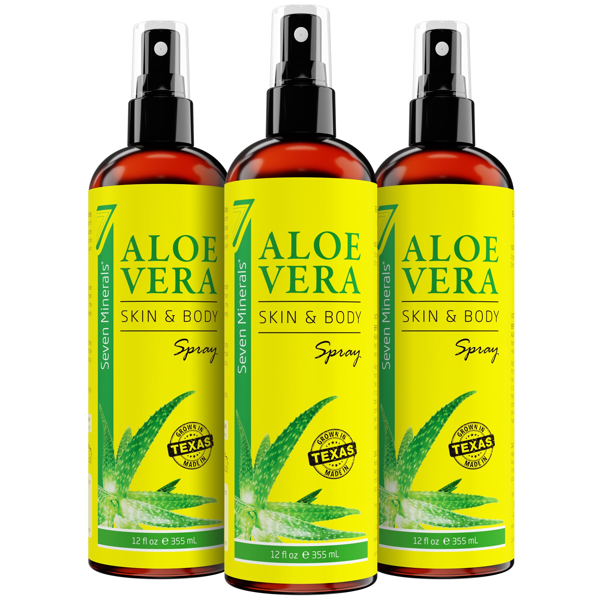 Aloe Vera SPRAY for Face, Skin & Hair, 12 Oz ~ Seven Minerals