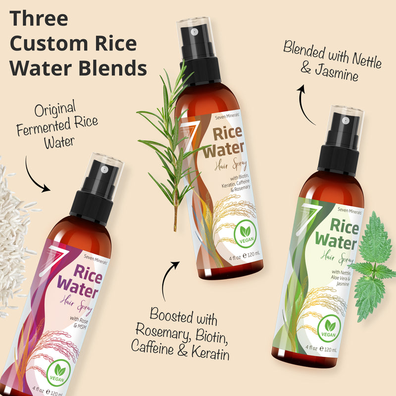 Rice Water Spray 4oz Biotin - Seven Minerals