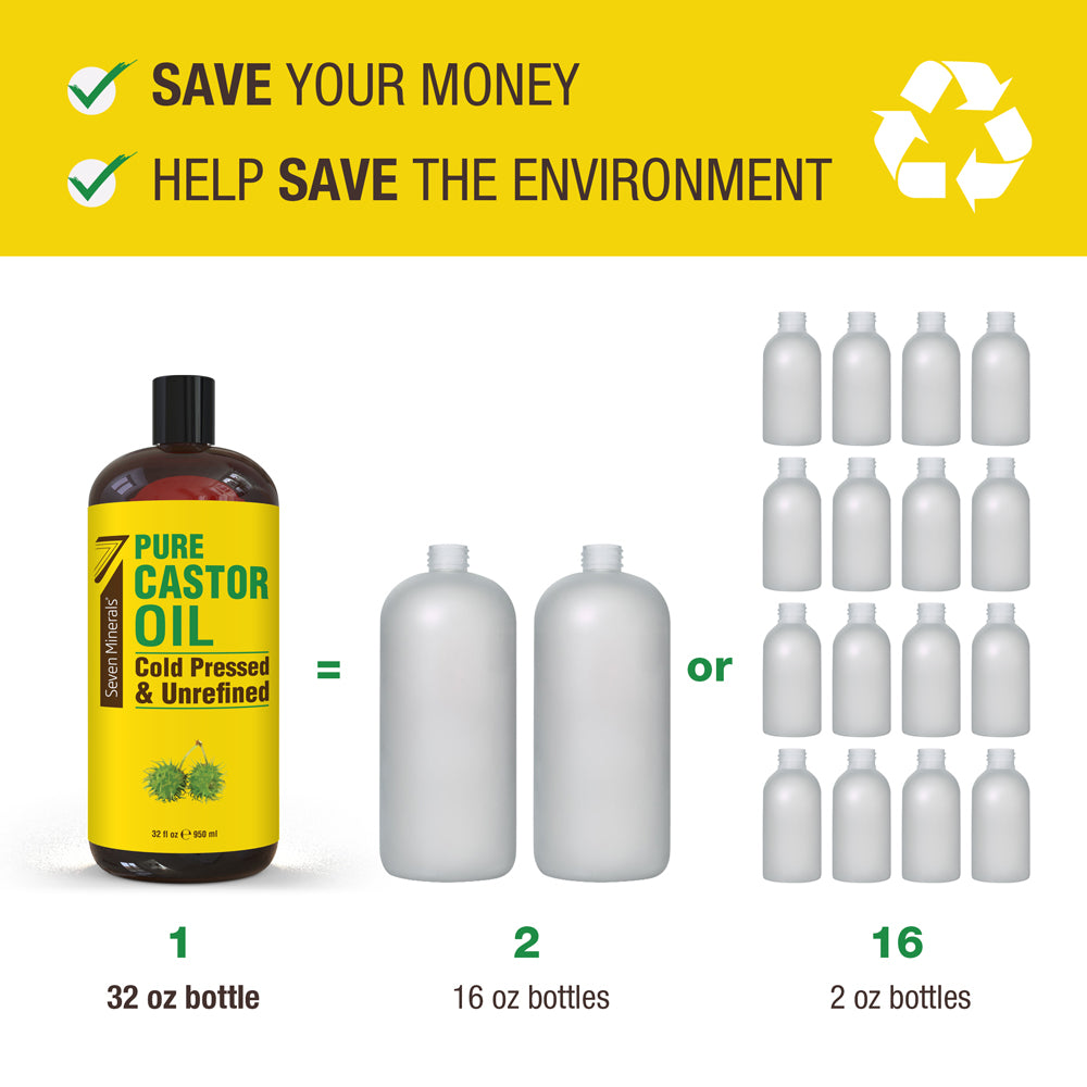 Cold Pressed Castor Oil (Shipping Within USA only) - Seven Minerals