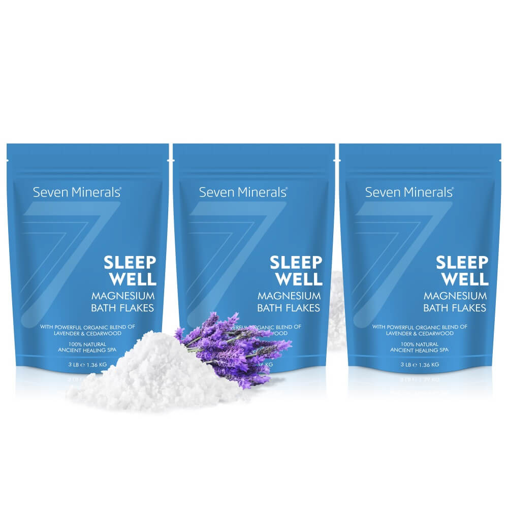 New SLEEP WELL Magnesium Chloride Flakes 3lb - Seven Minerals